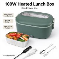 China Portable Food Warmer Electric Heated Lunch Box 80W Compact Lightweight Design with Handle Ideal for Office Travel and Daily for sale