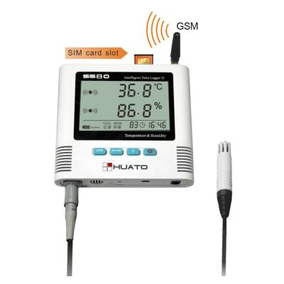 China HUATO S580-EX-GSM Temperature Humidity Data Logger with ±0.2°C Accuracy and GSM SMS Alarms for sale