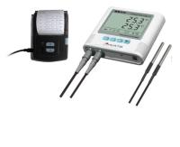 China Dual Sensor Temperature Humidity Data Logger with Large LCD Display 43000 Points for sale