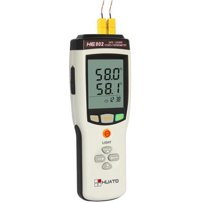 China HE802 Dual-Channel Thermocouple Data Logger with 36000 Record Capacity and ±1℃ Accuracy for sale