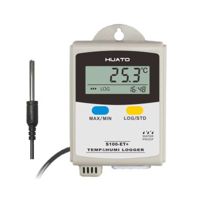 China HUATO S100-ET+ Temperature Data Logger with External Sensor -40°C to +85°C Range, 0.1°C Resolution for sale