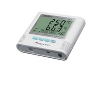 China Buzzer Alarm Internal Sensor werehouse use Temperature Humidity Data Logger with large LCD display for sale