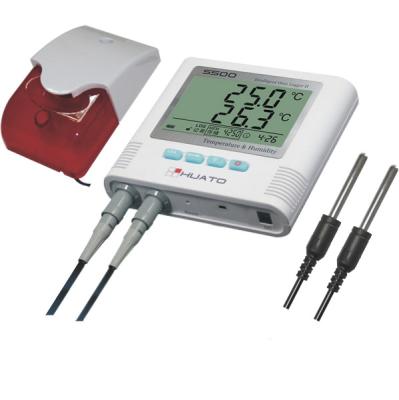 China HUATO S520-DT Temperature Data Logger 0.3C Accuracy Dual External Sensor Cold Store for sale