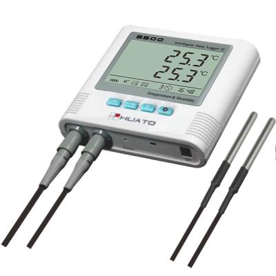 China Dual Temperature Humidity Data Logger with Alarm High Accuracy -40 to 85C 43000 Records for sale