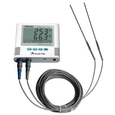 China Dual PT100 External Sensor Temperature Data Logger 100C with Analyzed Software for sale