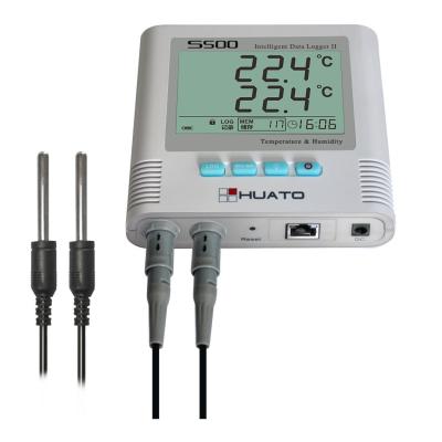 China Huato S500-DT-RJ45 Industrial IP Temperature Monitor with Large LCD Display for 2℃ Freezer Monitoring for sale