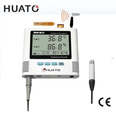 China HUATO GSM Temperature Humidity Data Logger with SMS Alarm -40°C to 85°C Range 43,000 Records for sale