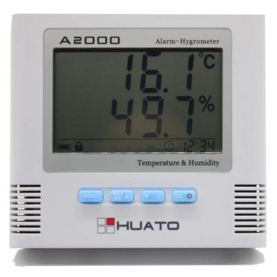 China HUATO A2000-TH Digital Thermometer Hygrometer with 3M External Sensor Indoor Outdoor for sale