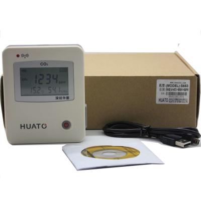 China HUATO S653 CO2 Data Logger - 5000PPM Range, 0.1°C Resolution for Temperature Humidity Monitoring for sale