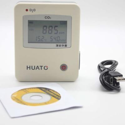 China HUATO S653 CO2 Monitor 5000ppm Range with Temperature Humidity Meter 108.6x90.8x35.8mm for sale