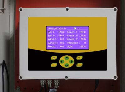 China LCD Display Automatic Weather Station with 70 m/s Wind Speed Range and 1 Year Data Storage Capacity for sale