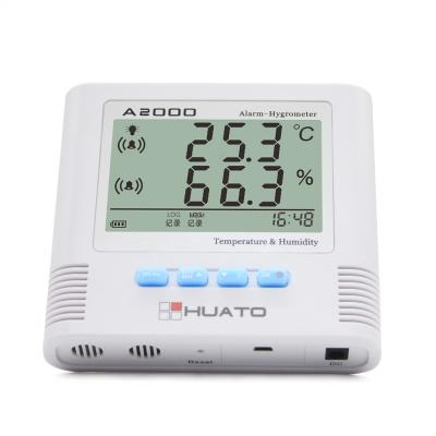 China White Color Digital Humidity Reader Hygrometer Thermometer Clock 135*124*35mm for sale