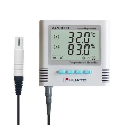 China Huato A2000 Dual Sensor Digital Thermometer Hygrometer with 3m Swiss Sensor and 0.1°C Resolution for sale
