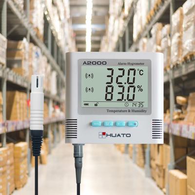China Huato A2000-TH Digital Thermometer Hygrometer with Dual External Sensors -40 to 85°C for sale