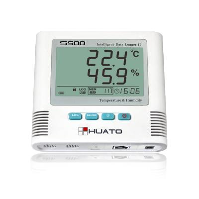 China Huato S500-TH-RJ45 Server Room Temperature Humidity Monitor with Email SMS Alarms 380g Weight for sale