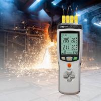 China HE802 Dual-Channel Thermocouple Thermometer with 36,000 Record Data Logger and -200°C to 1800°C Range for sale