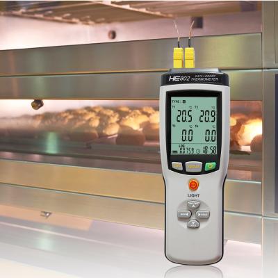 China HE702 2-Channel Thermocouple Data Logger with ±1℃ Accuracy and -200°C to +1800°C Range for sale