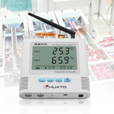China GSM Temperature Humidity Data Logger with SMS Alarm USB Interface 43000 Data Capacity for sale
