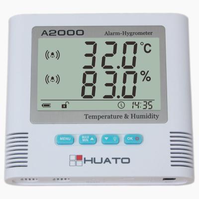 China A2000-TH Digital Thermometer Hygrometer with Alarm - ±0.5°C Accuracy, 0-100% RH Range for sale