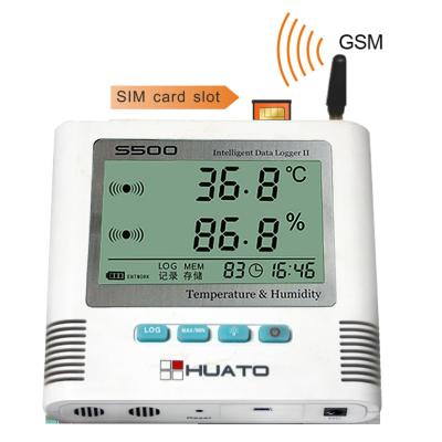 China S500-TH-GSM GSM Temperature Humidity Monitor with ±0.5°C Accuracy and SMS Alerts for Industrial Use for sale