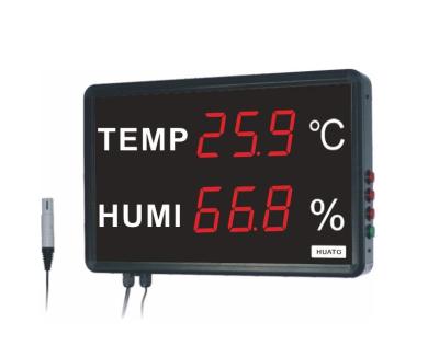 China HE223A Digital Thermometer Hygrometer with 30M Visual Range and External Probe for Warehouse Monitoring for sale