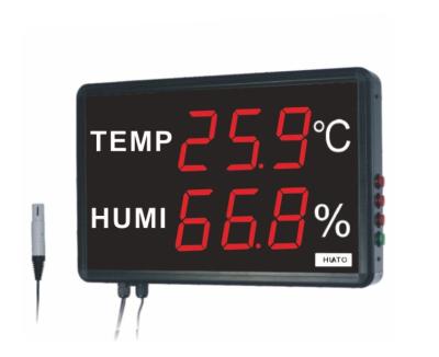 China High Stability Digital Thermometer Hygrometer External Alarm Metal Acrylic Material for sale