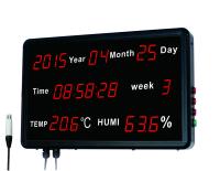 China HE218B Digital Temperature Humidity Monitor 1.8 Inch LED Display External Sensor 20M Visual Range for sale
