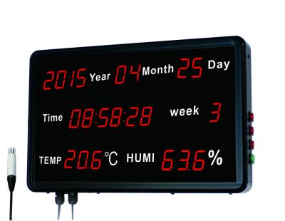 China HE218B Digital Temperature Humidity Monitor 1.8 Inch LED Display External Sensor 20M Visual Range for sale