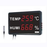 China Large LED Room Temperature Thermometer with Humidity Meter -40°C to +85°C Range 3M Sensor Cable for sale
