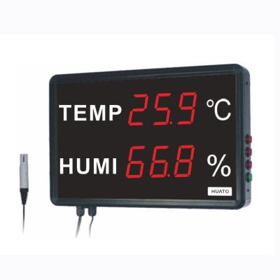 China Large LED Room Temperature Thermometer with Humidity Meter -40°C to +85°C Range 3M Sensor Cable for sale