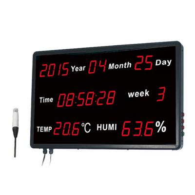 China Wall-Mounted Digital Thermometer Hygrometer with Large LED Display -40°C to +85°C Temperature Range 0-100% RH Monitoring for sale