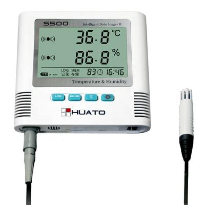 China LED Screen Temperature Humidity Data Logger with 43,000 Data Storage and External Probe Option for sale