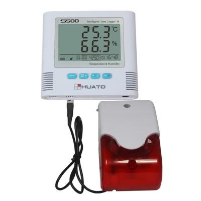 China HUATO S500-EX Temperature Humidity Data Logger with Sound Light Alarm ±0.5℃ Accuracy 43000 Readings for sale
