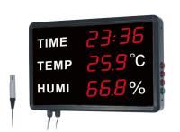 China Digital Thermometer Hygrometer with Large LED Display -40°C to +85°C Range 75M Visibility for Warehouse Monitoring for sale
