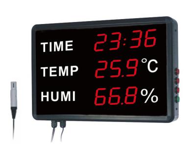 China Digital Thermometer Hygrometer with Large LED Display -40°C to +85°C Range 75M Visibility for Warehouse Monitoring for sale
