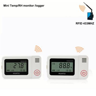 China HE24R RFID 433MHz Wireless Temperature Humidity Data Logger -25°C to 50°C Range with 60-Day Battery Life for sale