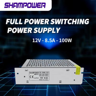 China Driver 12V8.5A100W single output  SMPS with CE DC12V100W full watt Iron Case for LED Lighting Factory Outlet for sale