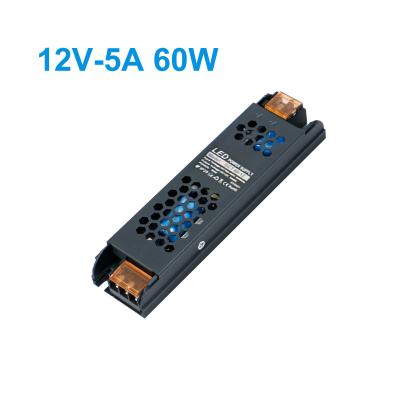 China Project Specific Switching Power Supply LED Driver 12V 5A 60W Strip Power Supply for LED Light Lighting Factory Outlet for sale