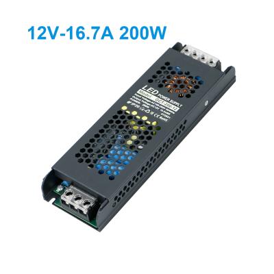 China Project Specific Switching Power Supply LED Driver 12V 16.7A 200W Power Supply for LED Light Lighting Factory Outlet for sale