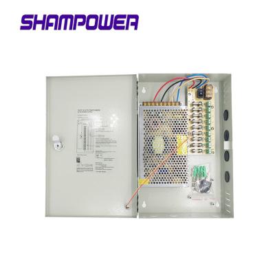 China IP65 outsaid 12V20A 9CH 250W CCTV Switching Security Monitoring Power Supply for Camera for sale