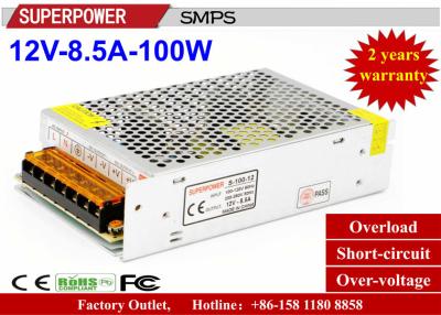 China 3D Printer Driver 12V8.5A100W single output  SMPS with CE DC12V100W full watt Iron Case for LED Lighting Factory Outlet for sale