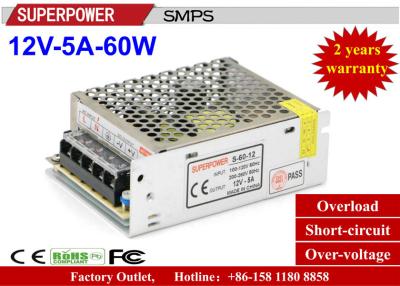 China 3D Printer Driver 12V5A60W single output  SMPS with CE DC12V60W full watt Iron Case for LED Lighting Factory Outlet for sale