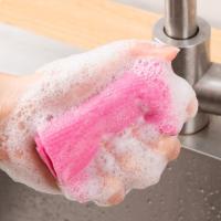 China Pink Color Cellulose Dishcloths Biodegradable High Absorbency for sale