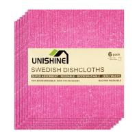 China Pink Color Cellulose Dishcloths Biodegradable High Absorbency for sale
