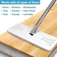 China Dry And Wet Flat Microfiber Cleaning Mop With Bucket 125cm Length for sale