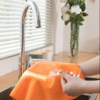 China High Water Absorption Cellulose Cleaning Cloths Microfiber Cleaning Cloth 30x30cm for sale
