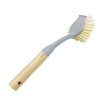 China Sustainable Bamboo Dishwashing Brush Plastic Dishwashing Scrub Brush 70g for sale
