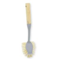China Sustainable Bamboo Dishwashing Brush Plastic Dishwashing Scrub Brush 70g for sale