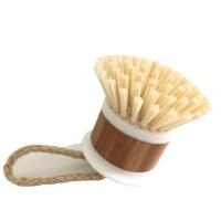 China OEM Accpted Kitchen Mini Bamboo Dish Brush Pot Cleaning Brush 10*5cm for sale