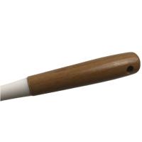 China OEM Custom Kitchen Tool Bamboo Handle Dish Brush With TPR Scraper for sale